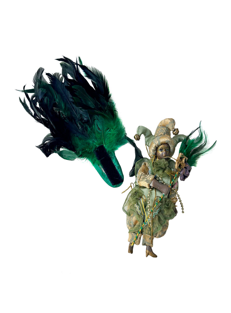 Small Jester Doll with Detachable Feathers
