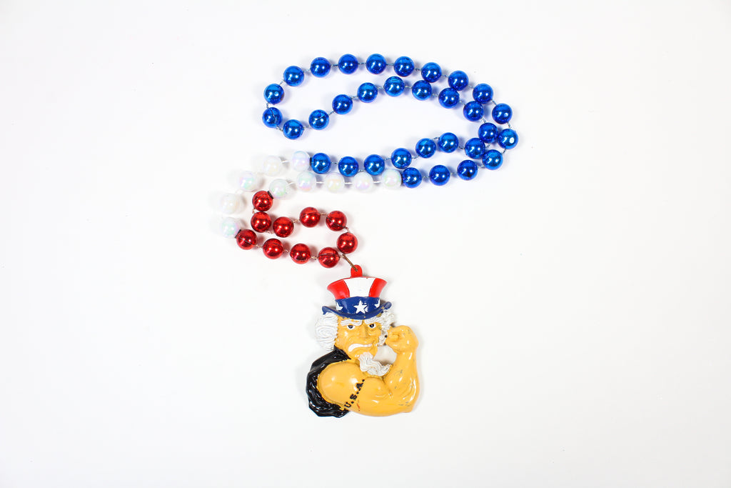 Muscular Uncle Sam Bead - Mardi Gras Creations