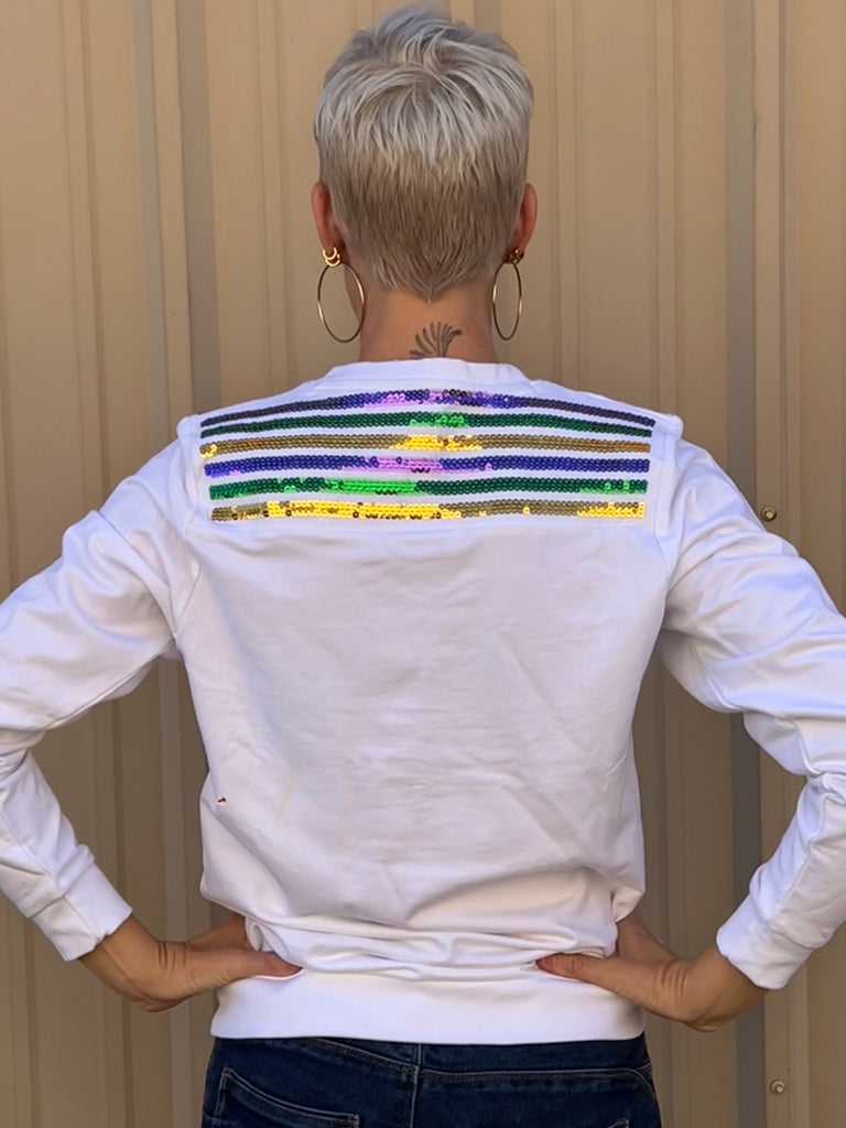 Parade Shirt - White - Mardi Gras Creations